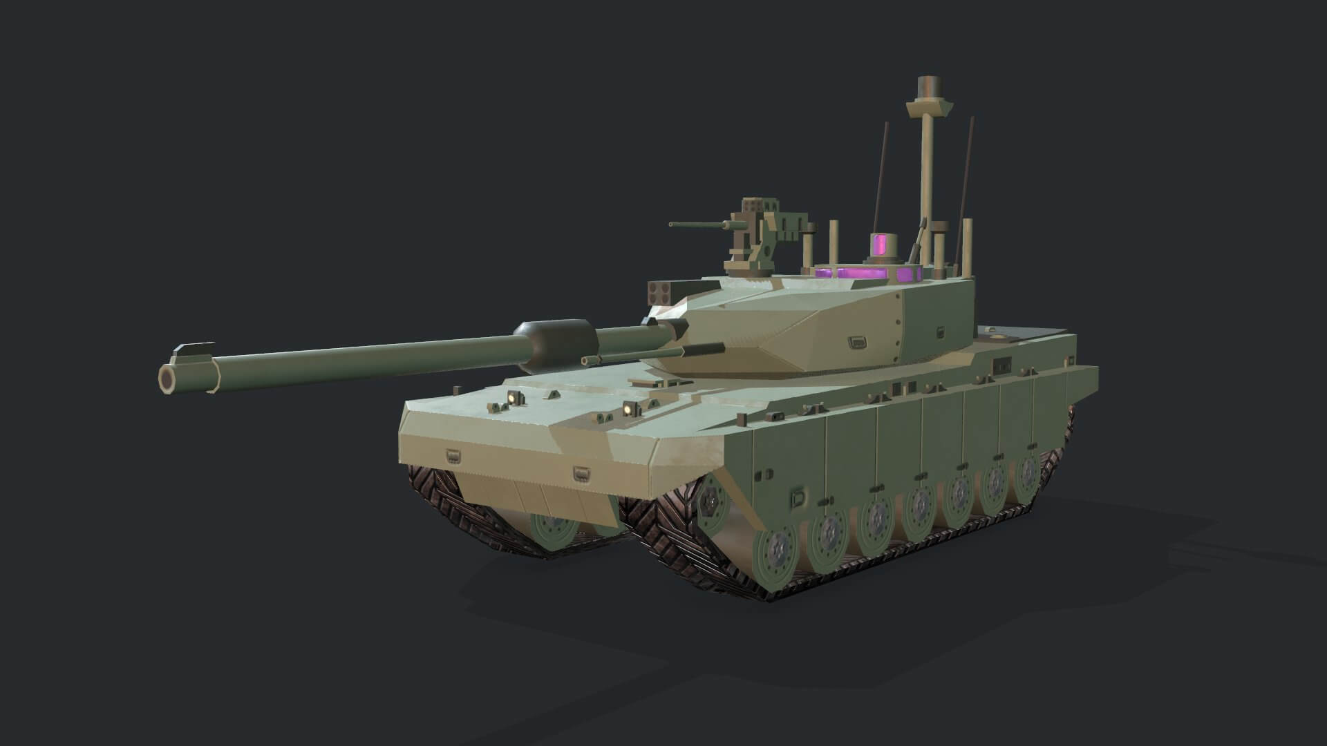 MBT Tank 3D Render, Digital Art by PaburoVIII