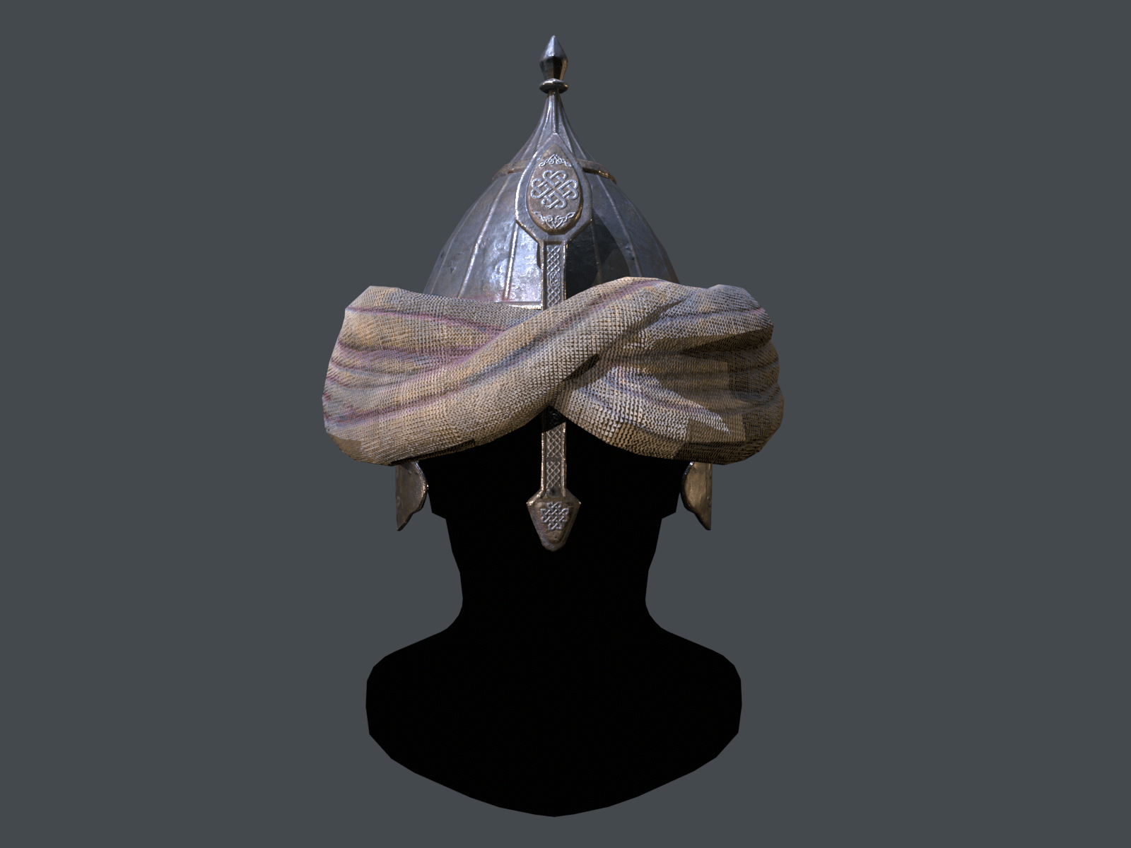 Medieval Turban Helm 3D Render, Digital Art by PaburoVIII