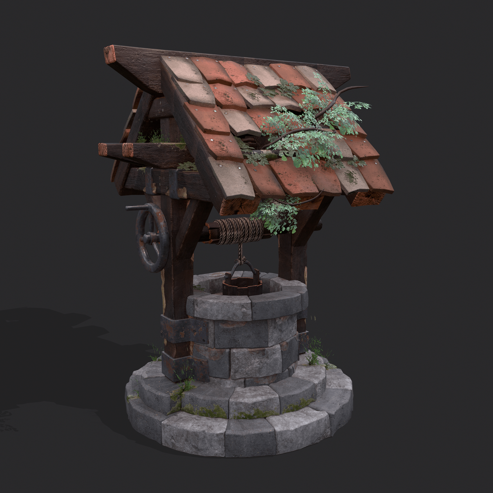 Medieval Well 3D Render, Digital Art by PaburoVIII