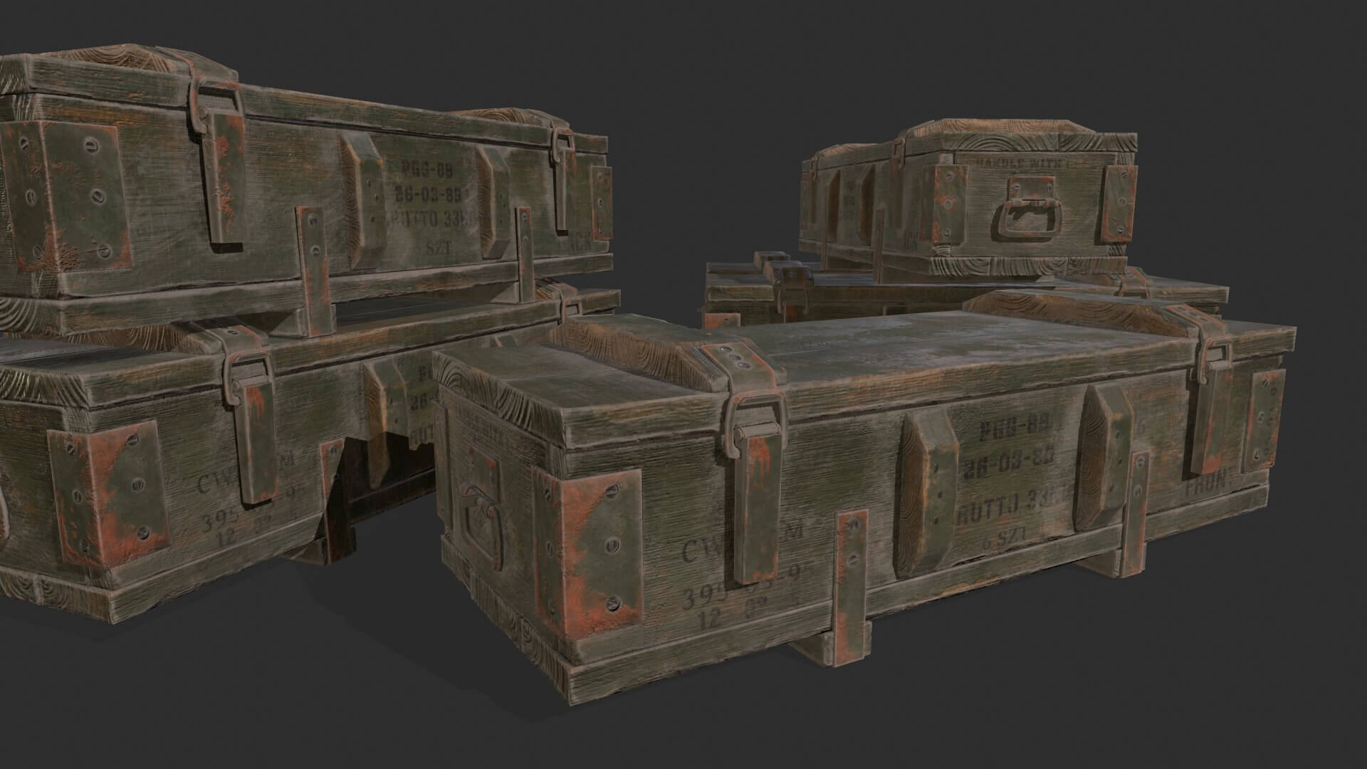 Military Wooden Container 3D Render, Digital Art by PaburoVIII