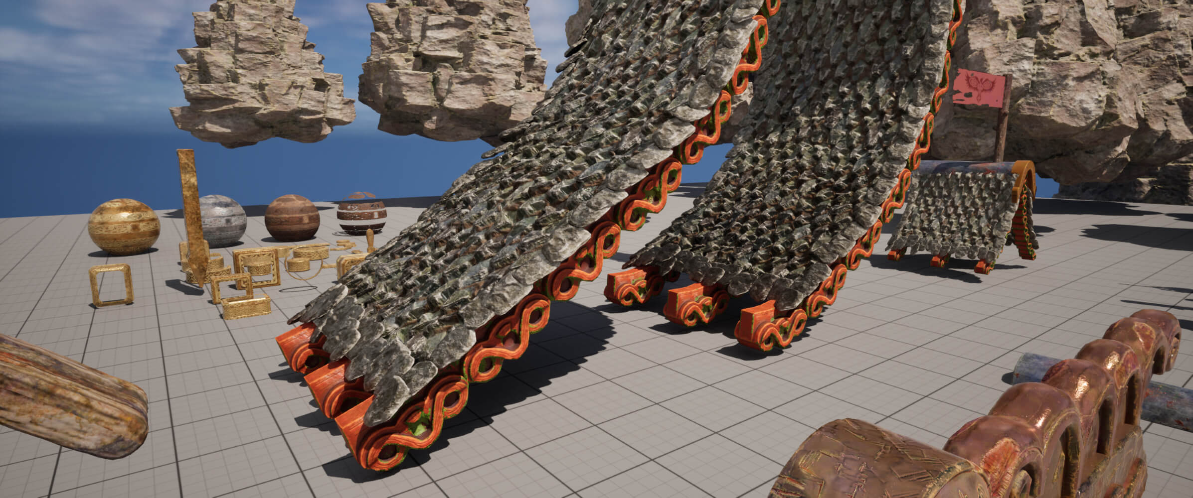 Modular Medieval Roof 3D Render, Digital Art by PaburoVIII