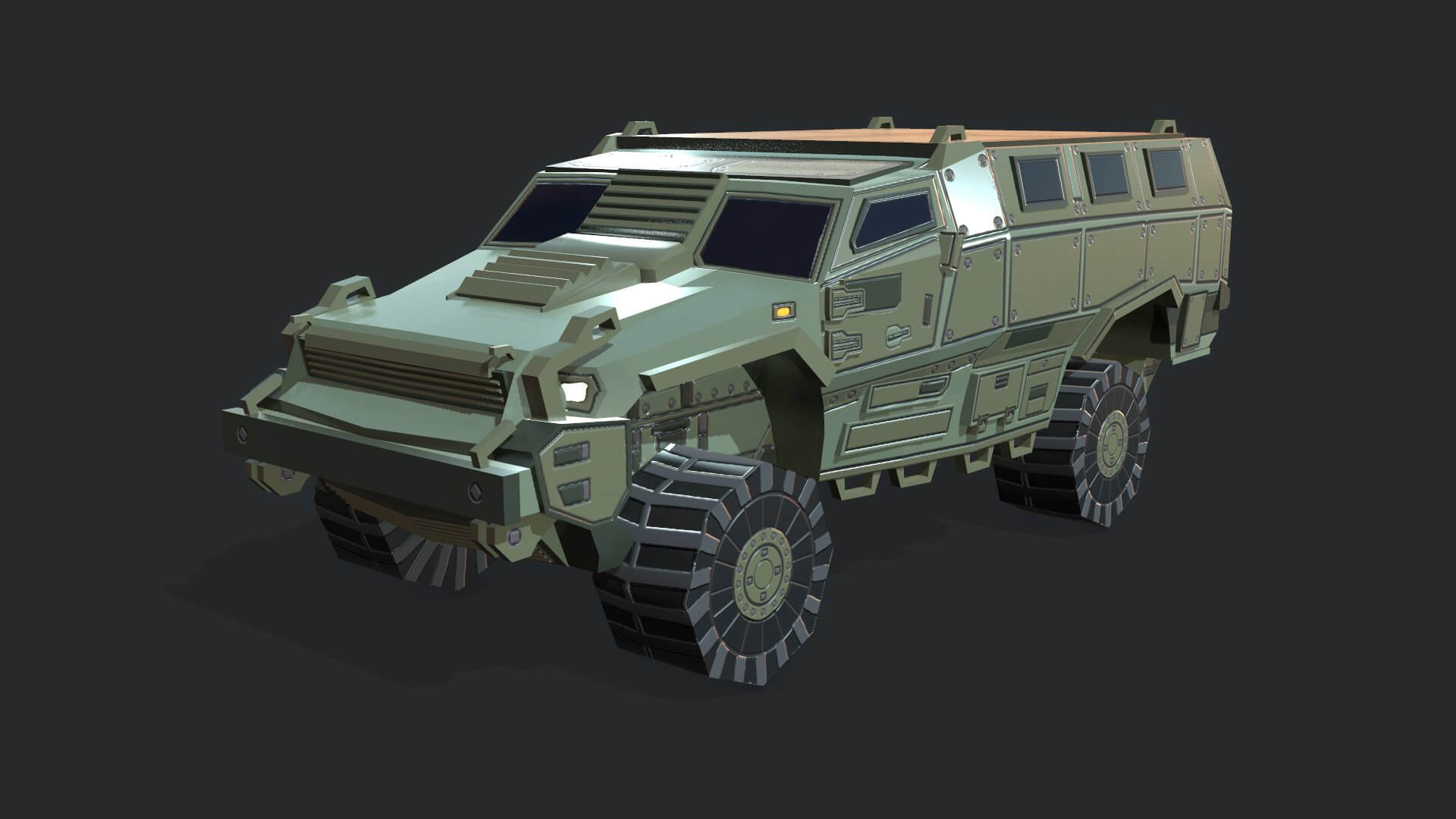 MRAP Armored Vehicle 3D Render, Digital Art by PaburoVIII