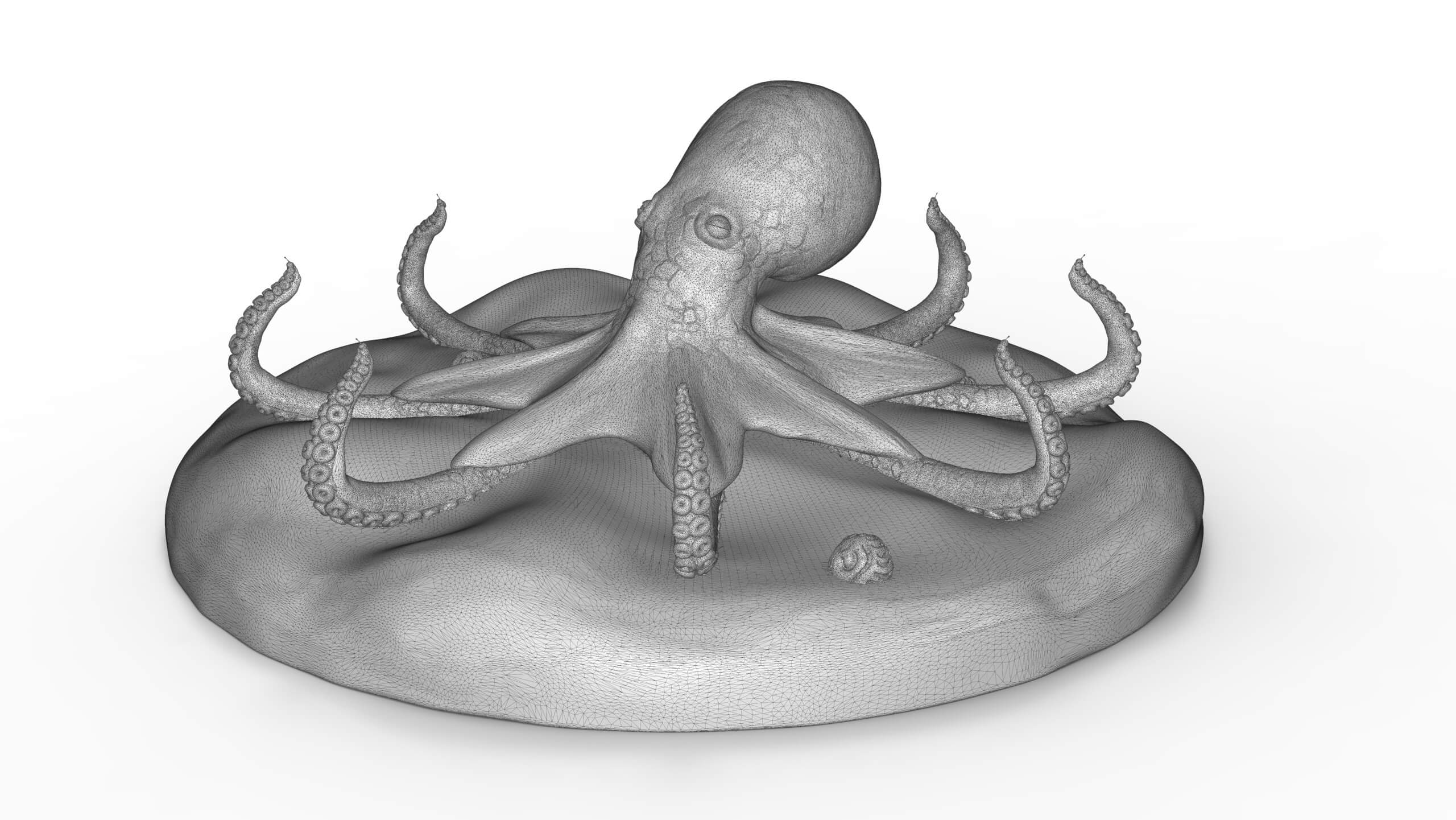 Red Octopus 3D Render, Digital Art by PaburoVIII