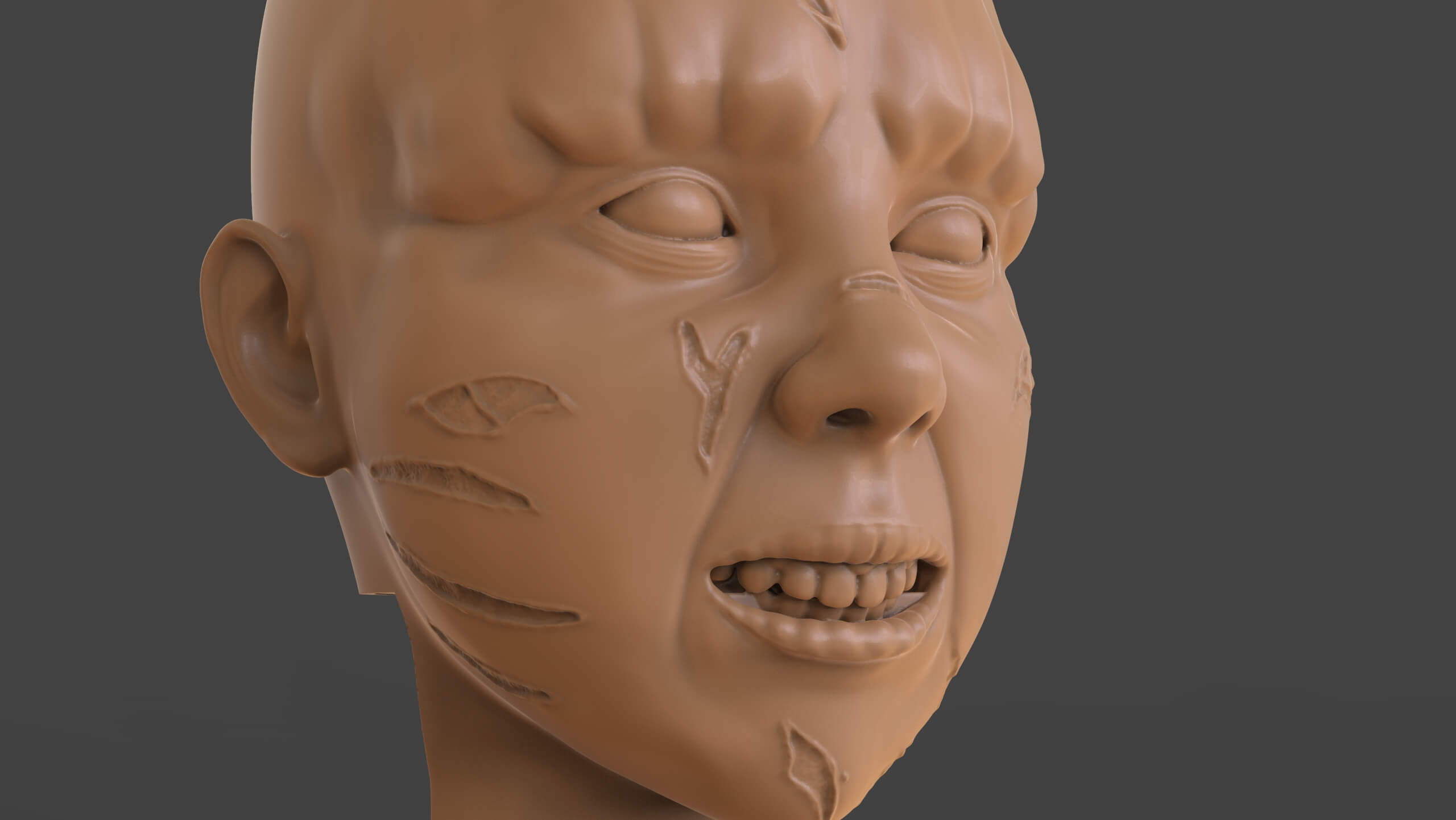 Regan MacNeil Head 3D Render, Digital Art by PaburoVIII