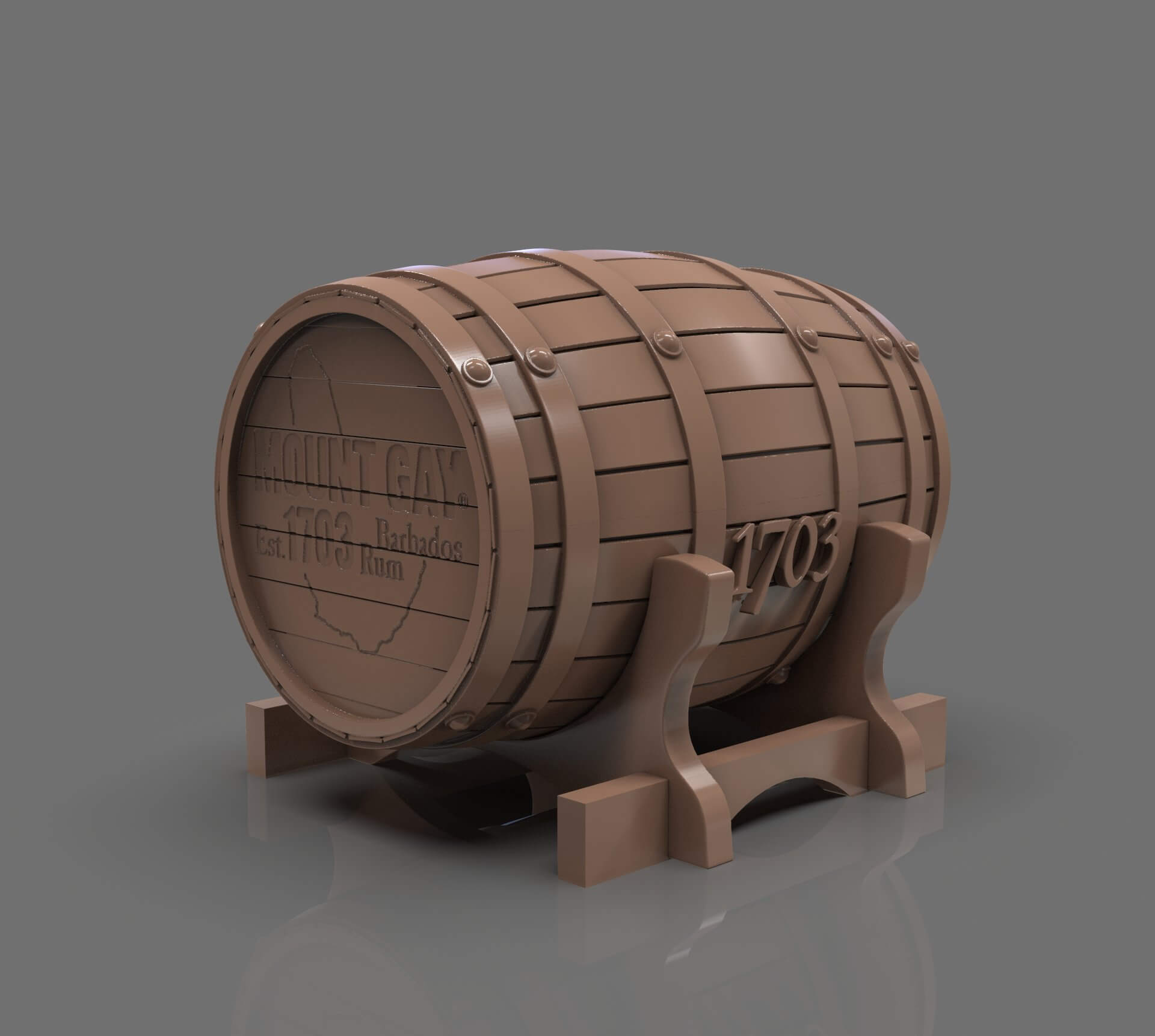 Rum Barrel 3D Render, Digital Art by PaburoVIII