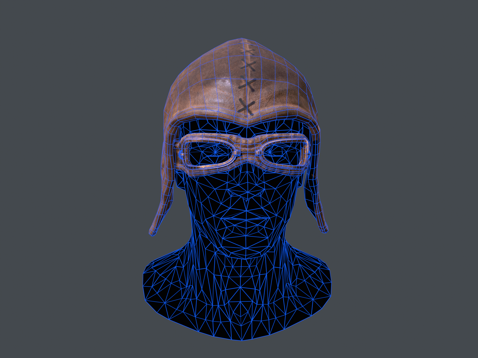 Steampunk Pilot Hat 3D Render | RenderHub Gallery