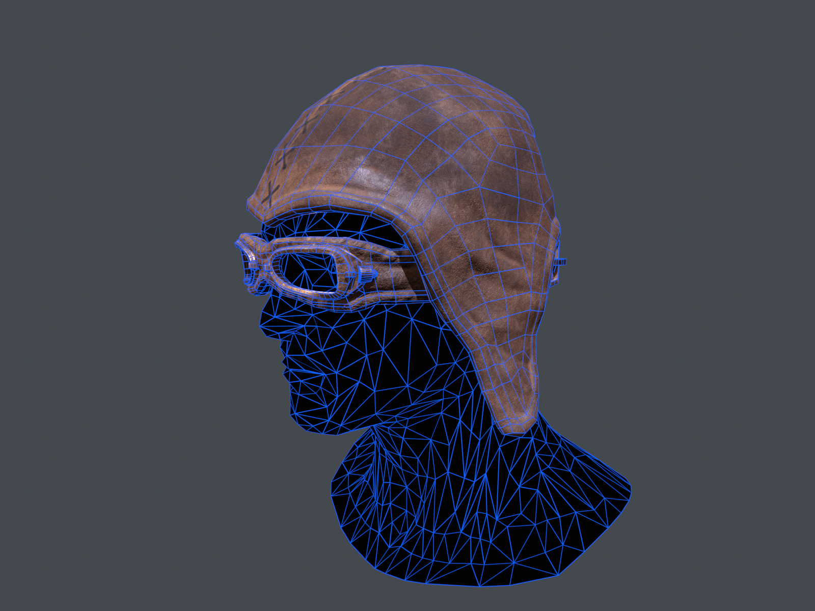 Steampunk Pilot Hat 3D Render | RenderHub Gallery