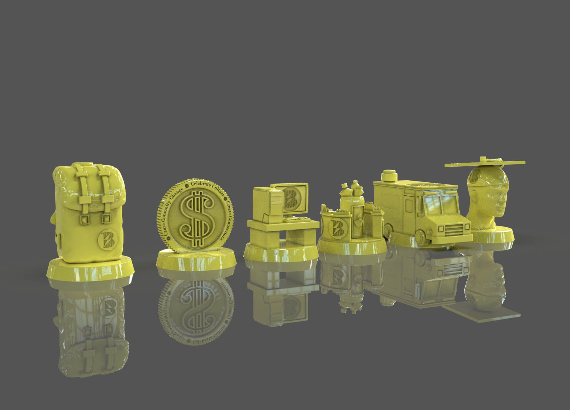 Tabletop Figurines Pack 3D Render, Digital Art by PaburoVIII