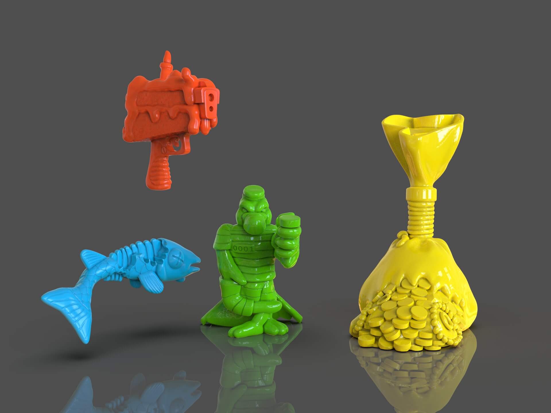 TMNT Scratch The Cat Accesories 3D Render by PaburoVIII