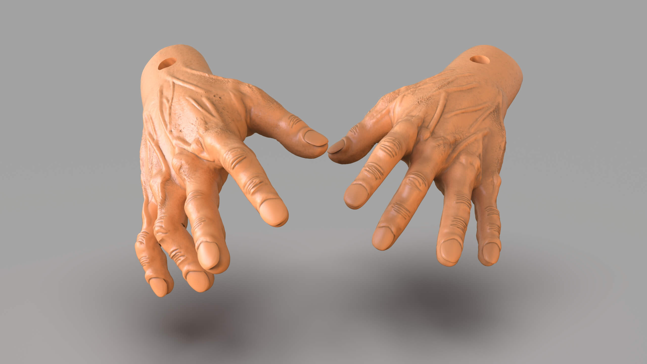 Tortured Man Hand 3D Render, Digital Art by PaburoVIII