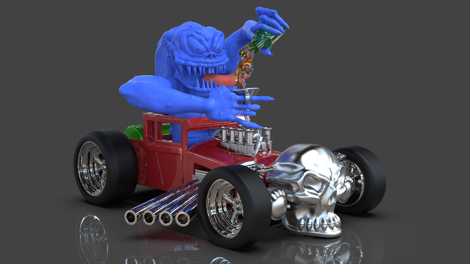 Troy The Demon 3D Render, Digital Art by PaburoVIII