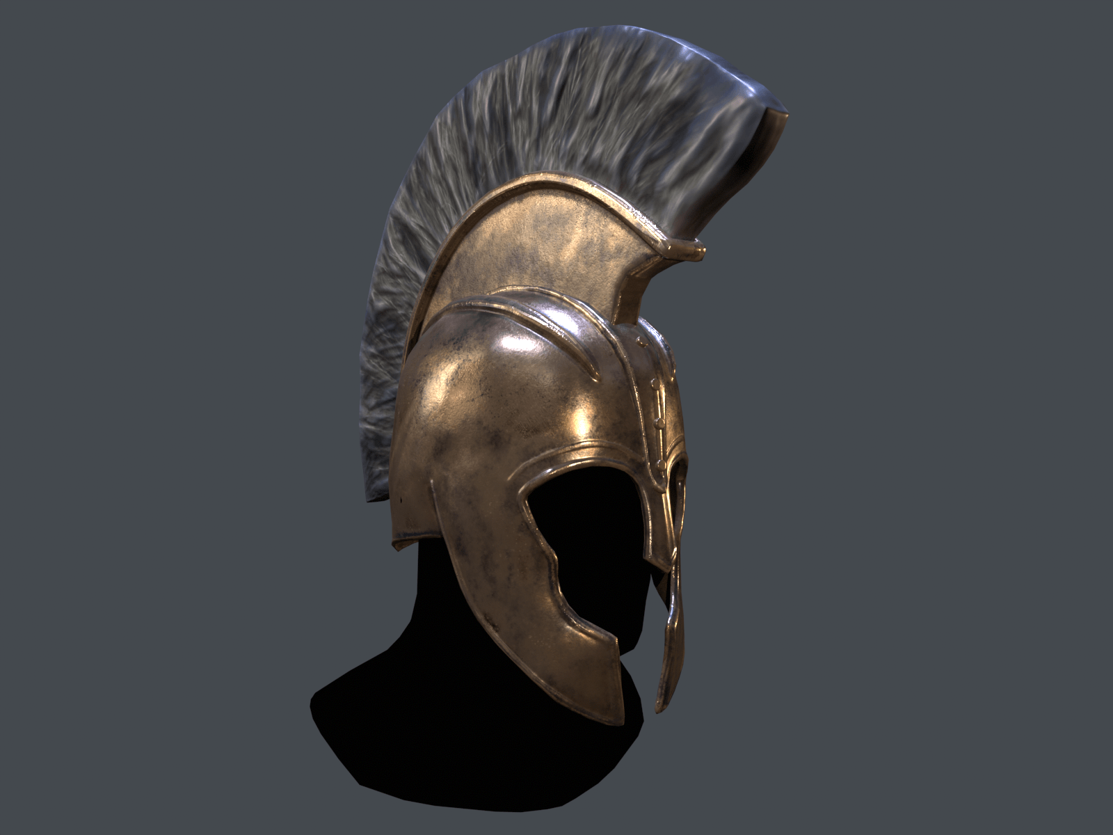 Troyan Helmet 3D Render, Digital Art by PaburoVIII
