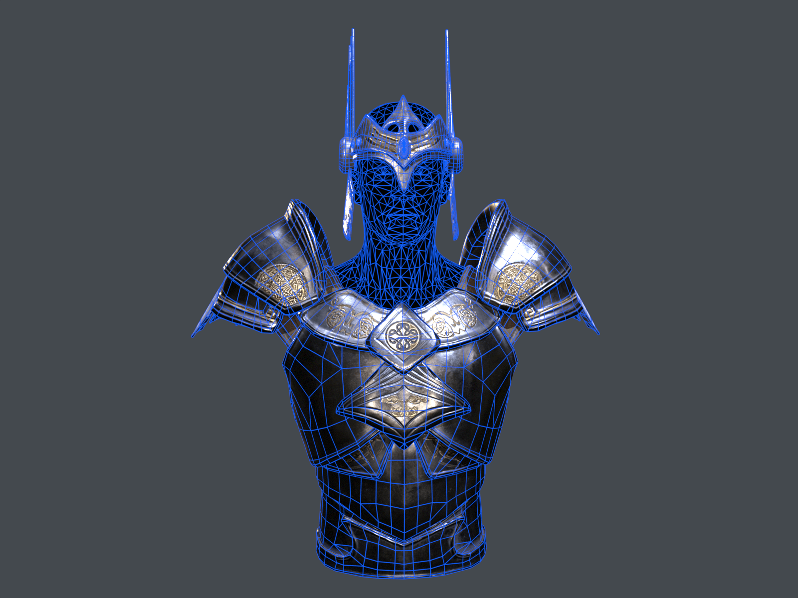 Valkyria Armor 3D Render, Digital Art by PaburoVIII