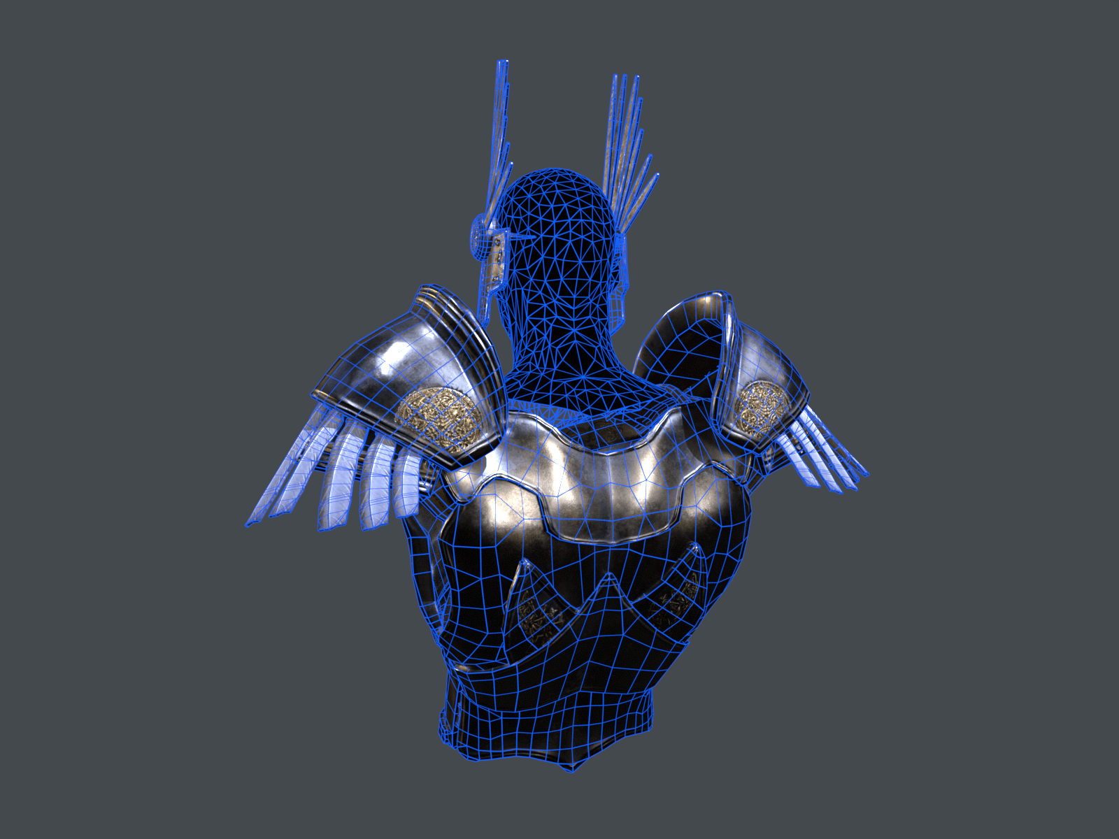 Valkyria Armor 3D Render, Digital Art by PaburoVIII