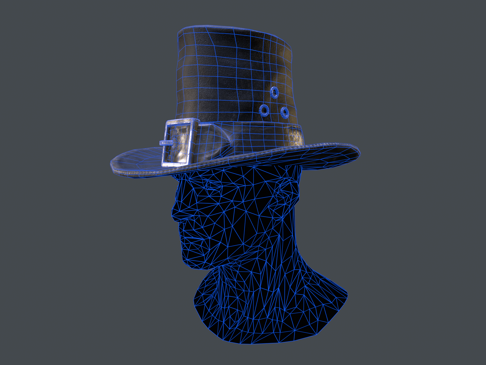 Witch Hunter Hat Wire 3D Render, Digital Art by PaburoVIII
