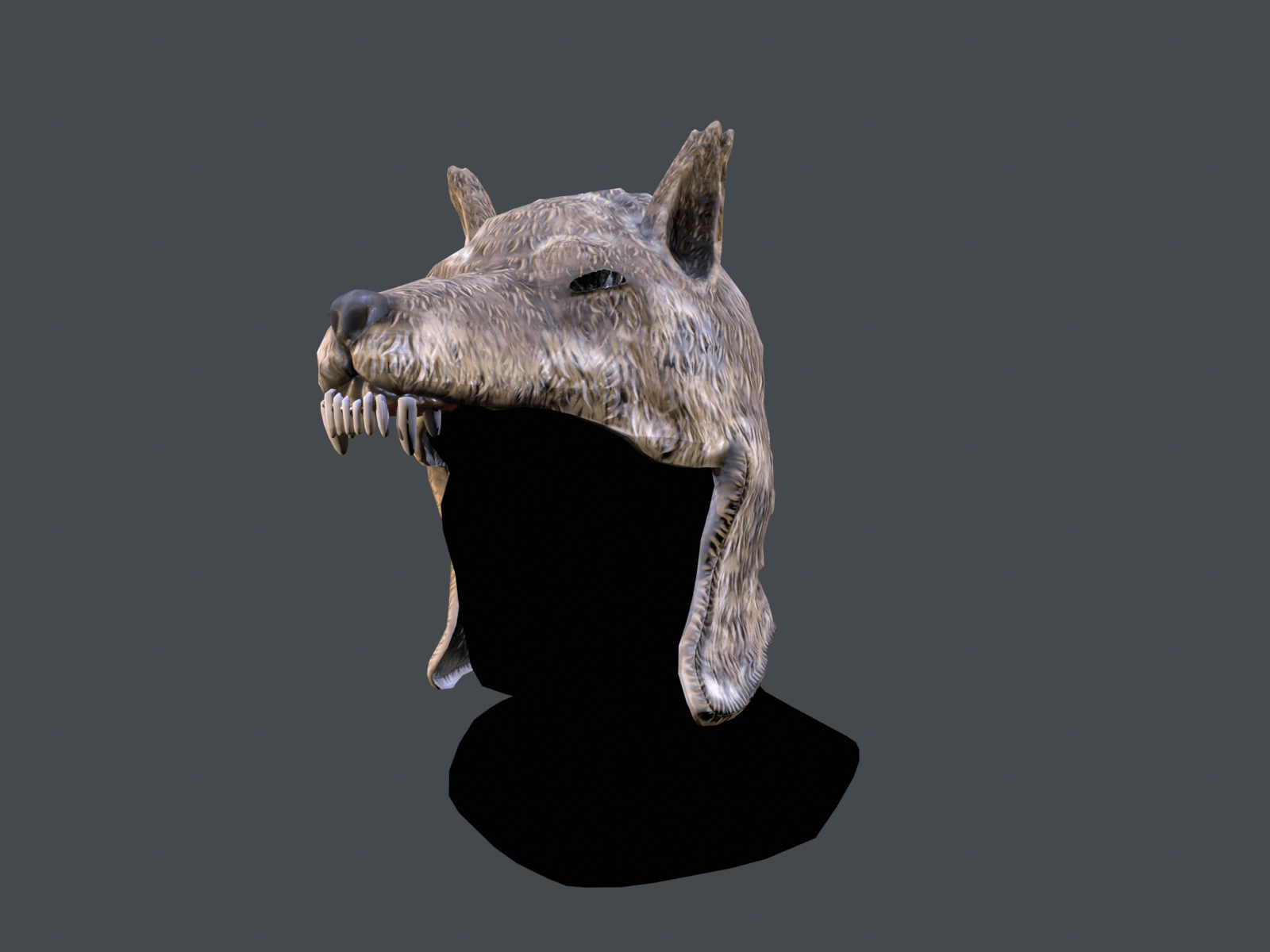 Wolf Head Cloak 3D Render, Digital Art by PaburoVIII