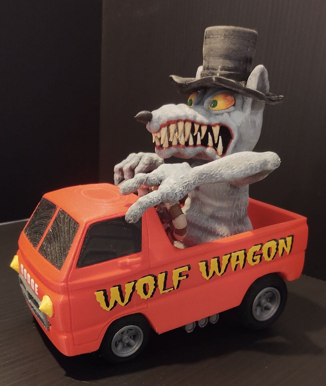 Wolf Red Little Wagon 3D Print 3D Render by PaburoVIII