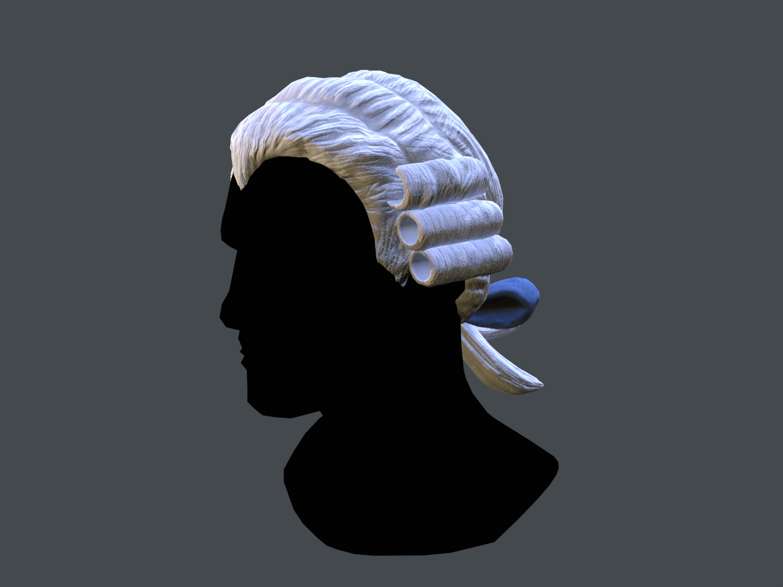 XIV Century French Wig Male 3D Render, Digital Art by PaburoVIII
