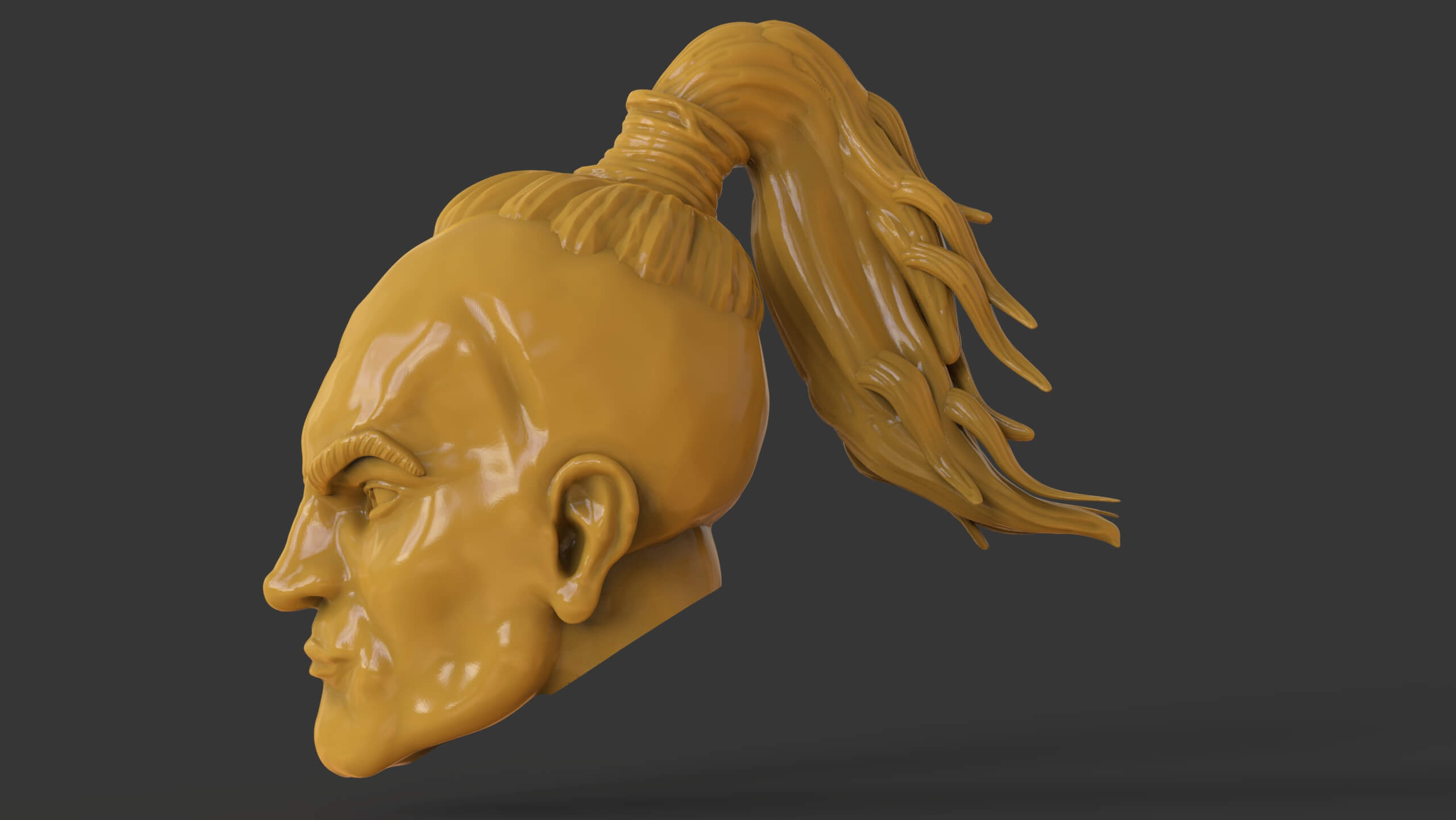 Hawaiian Warrior Head - 3D Model by PaburoVIII