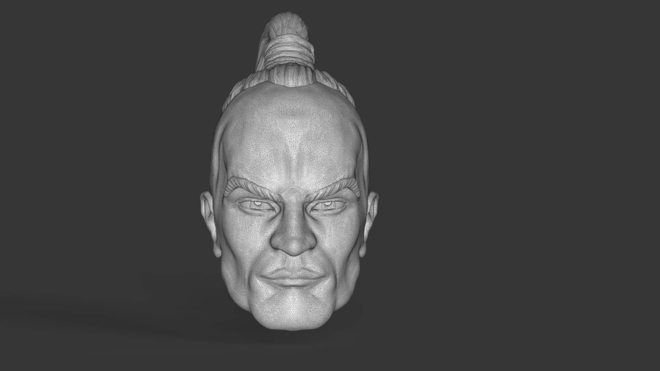 Hawaiian Warrior Head - 3D Print Model by PaburoVIII