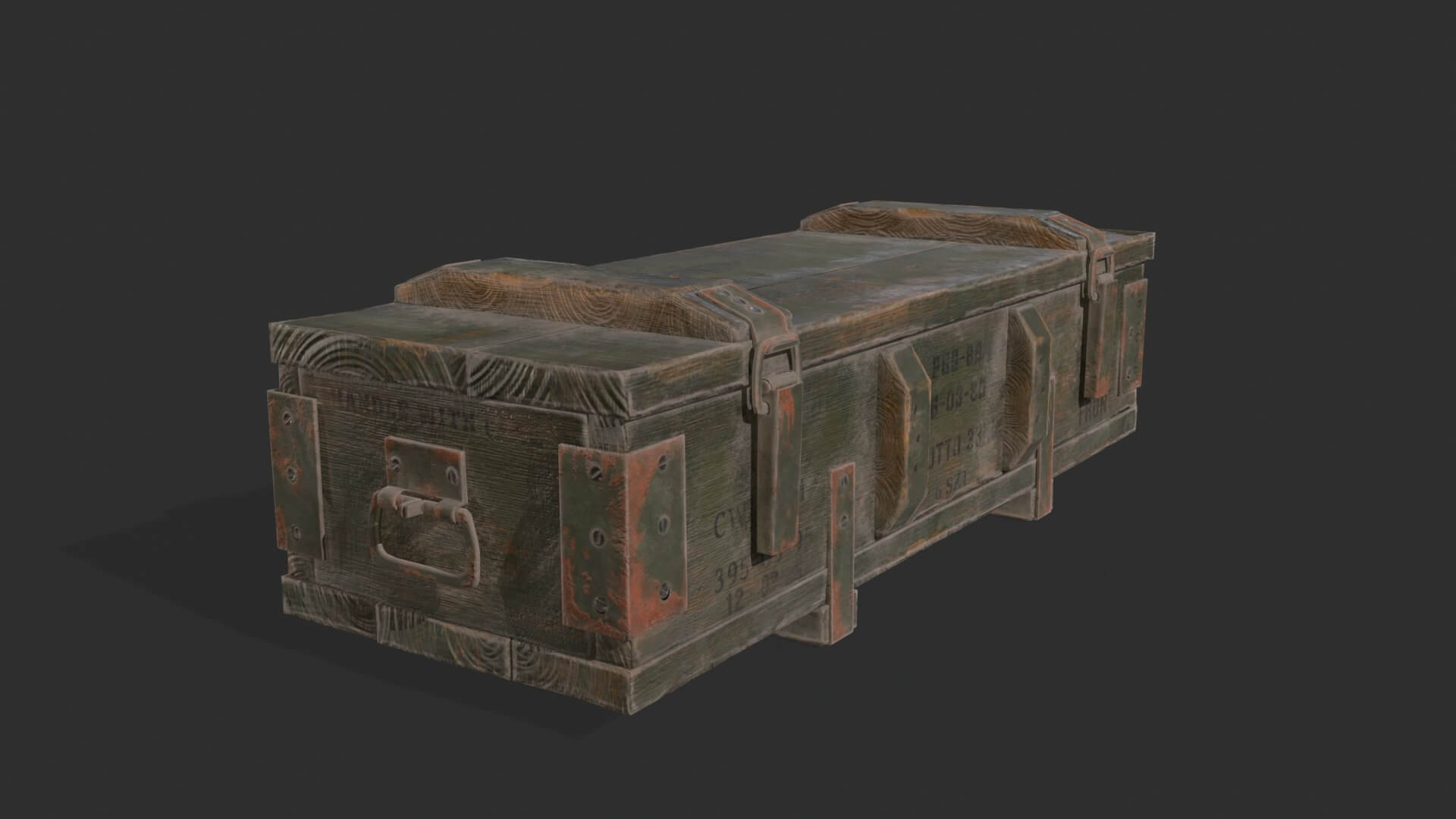 Military Wooden Box - 3D Model by PaburoVIII