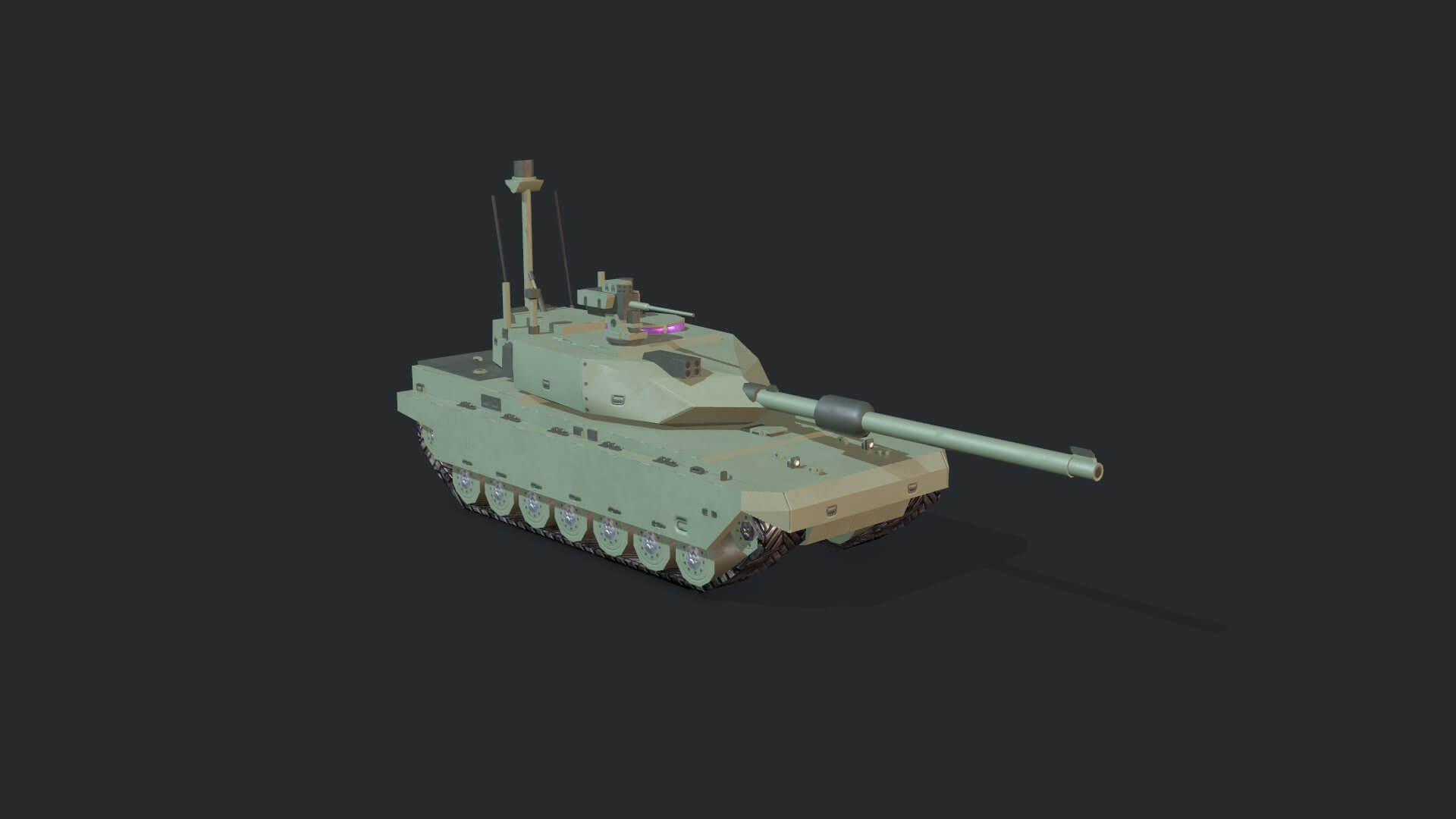 Modern MBT Tank - 3D Model by PaburoVIII