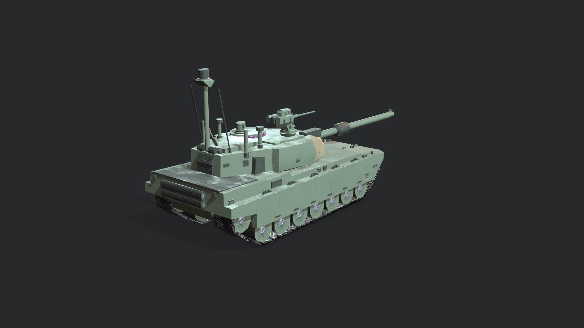 Modern MBT Tank - 3D Model by PaburoVIII
