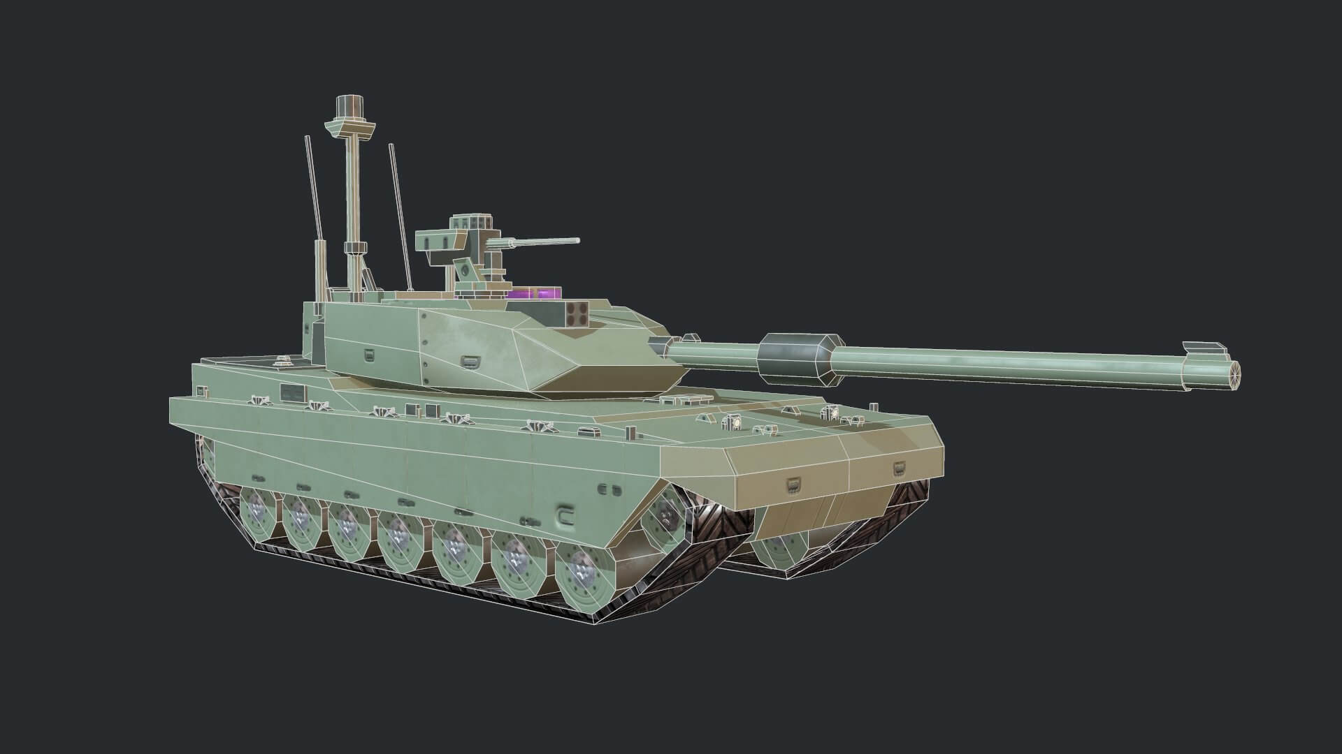 Modern MBT Tank - 3D Model by PaburoVIII