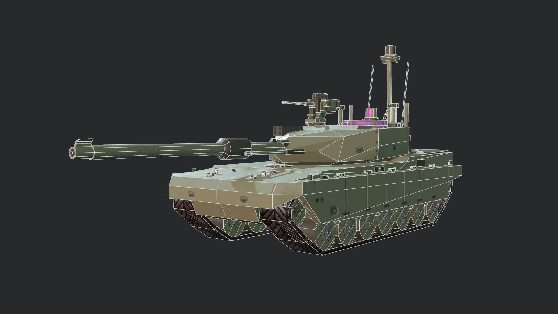 Modern MBT Tank - 3D Model by PaburoVIII