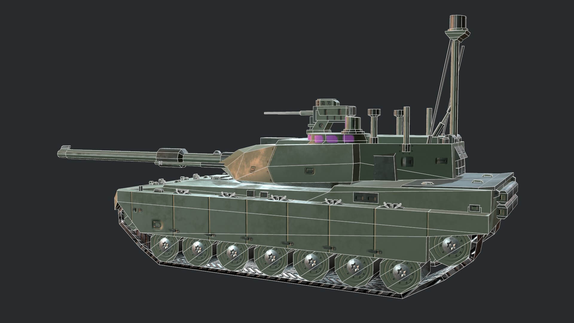 Modern MBT Tank - 3D Model by PaburoVIII