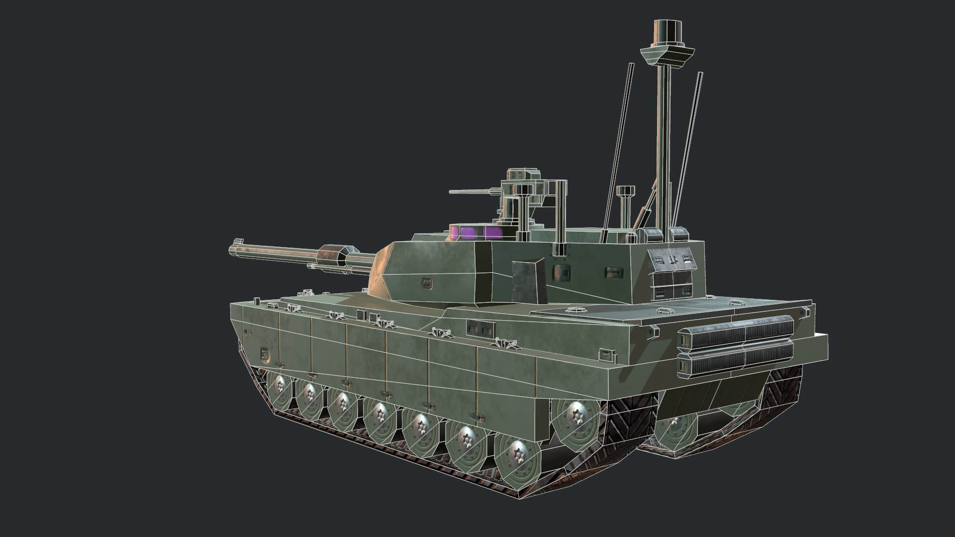 Modern MBT Tank - 3D Model by PaburoVIII