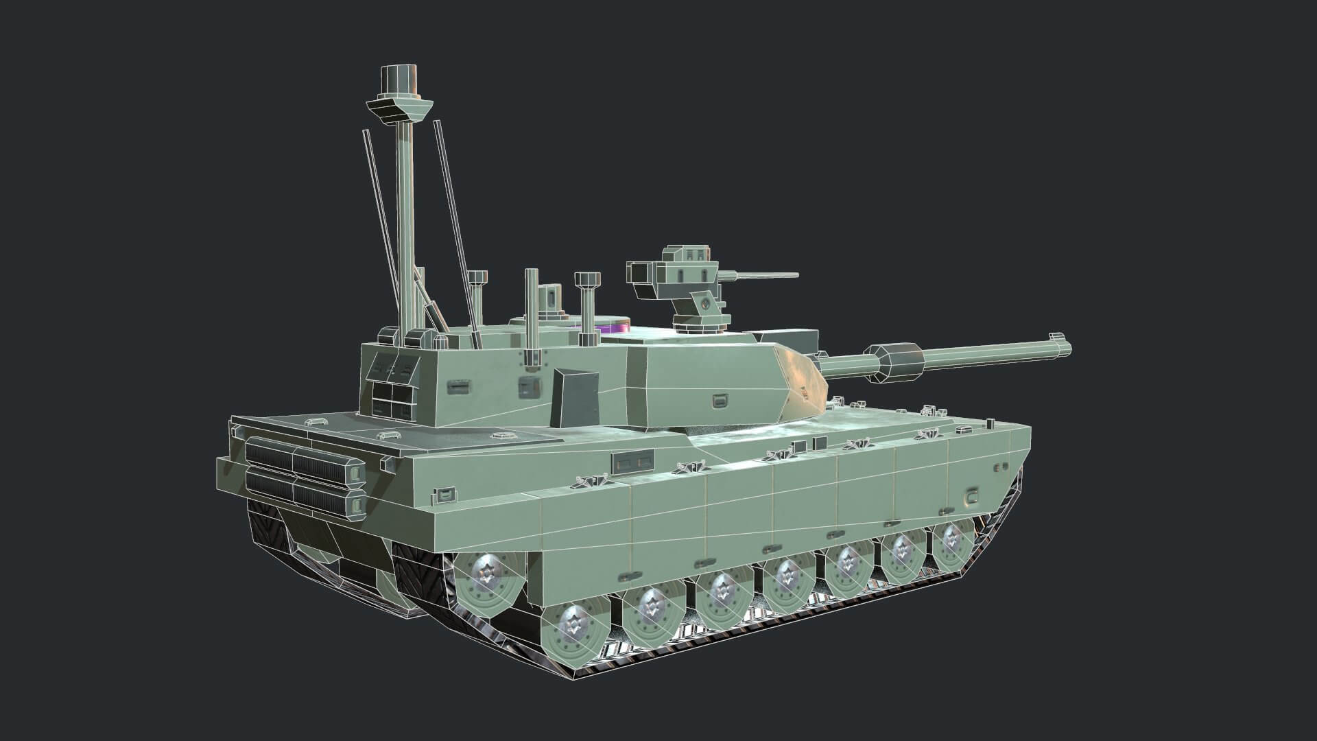 Modern MBT Tank - 3D Model by PaburoVIII
