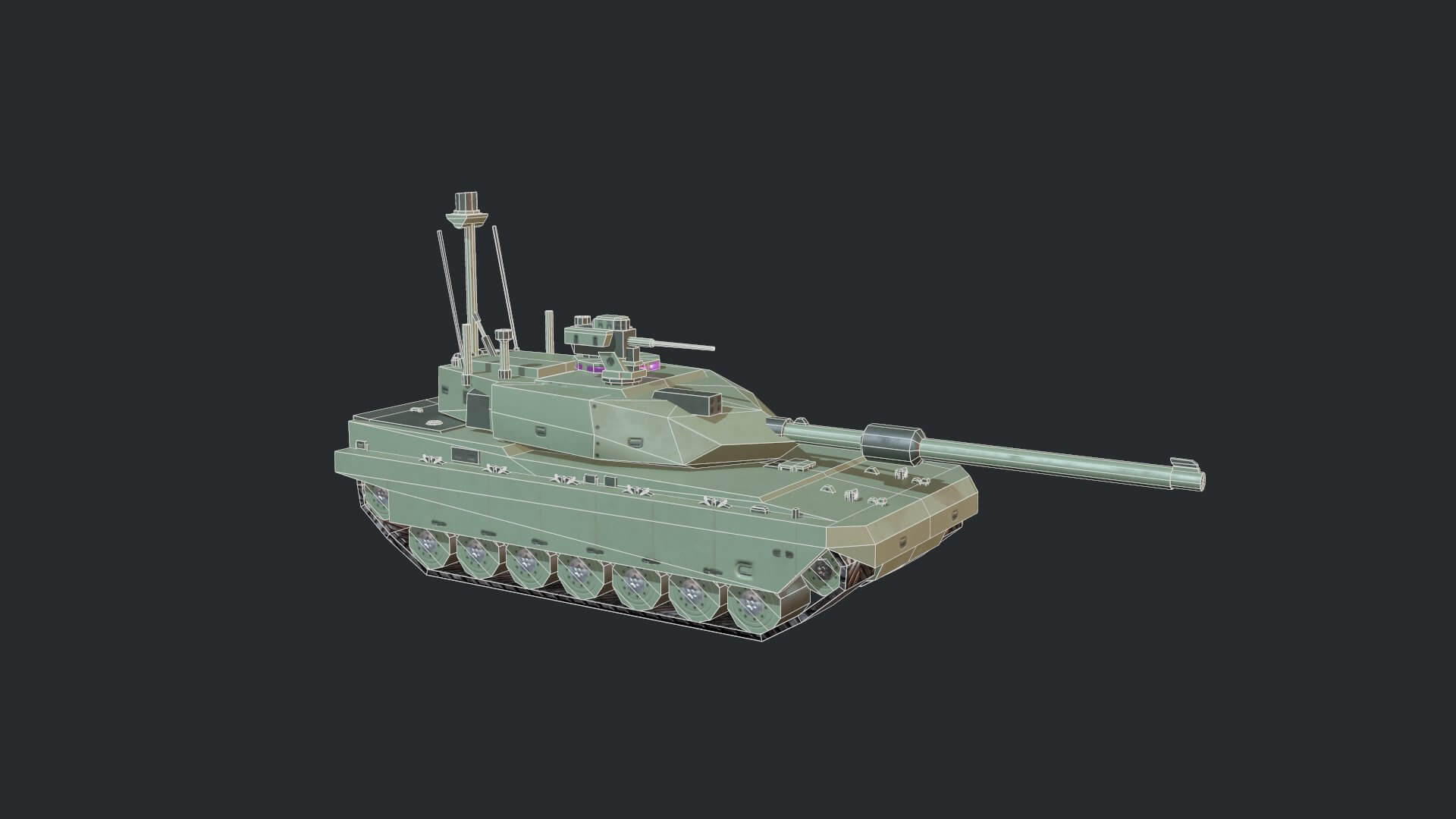 Modern MBT Tank - 3D Model by PaburoVIII