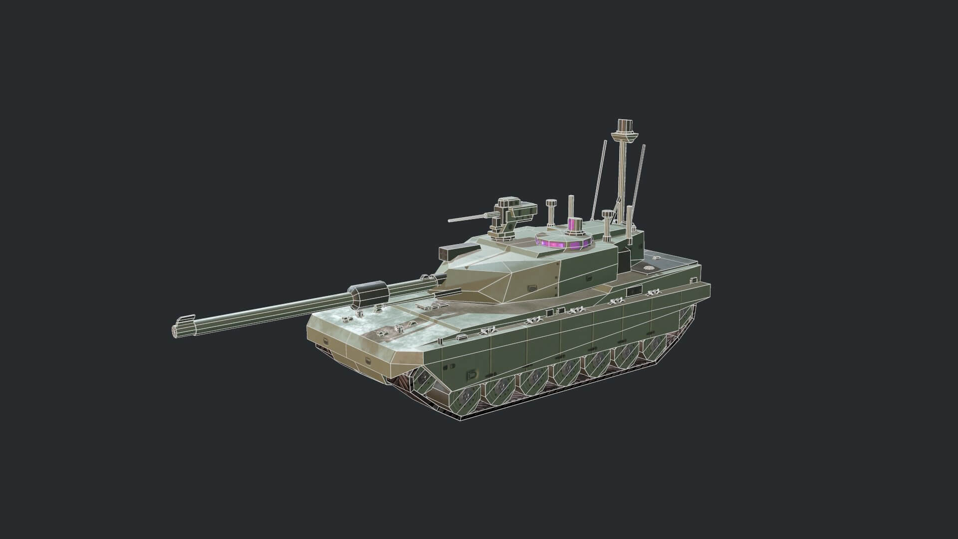 Modern MBT Tank - 3D Model by PaburoVIII