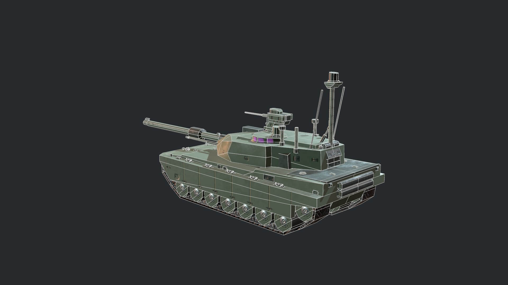Modern MBT Tank - 3D Model by PaburoVIII