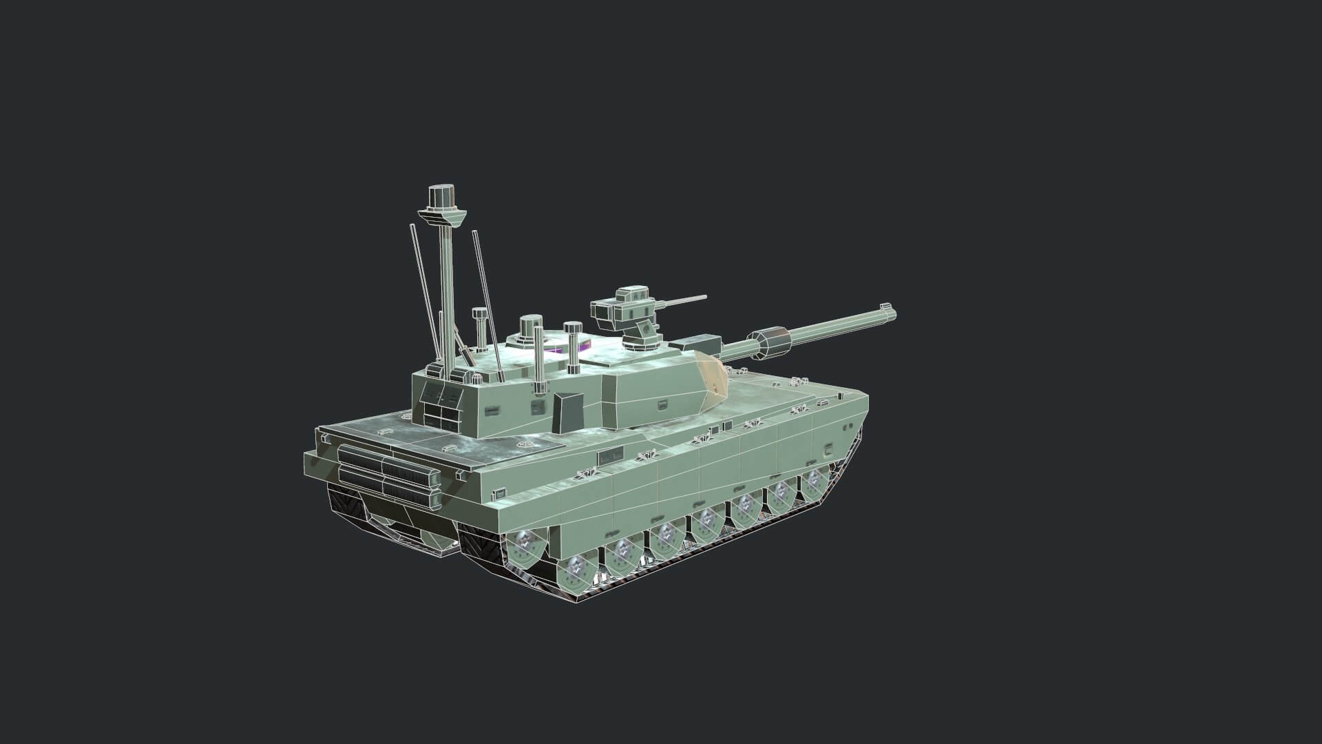 Modern MBT Tank - 3D Model by PaburoVIII