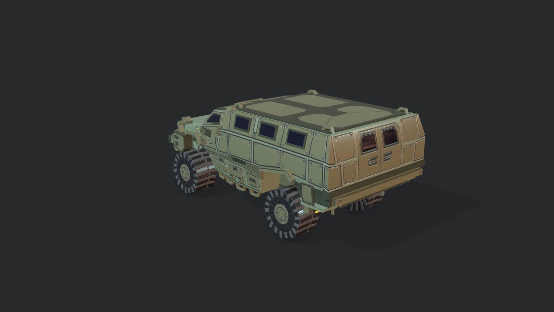 MRAP Armored Vehicle - 3D Model by PaburoVIII