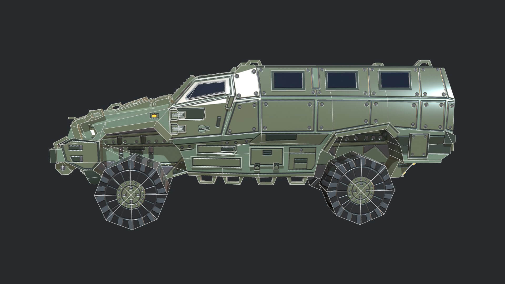 MRAP Armored Vehicle - 3D Model by PaburoVIII