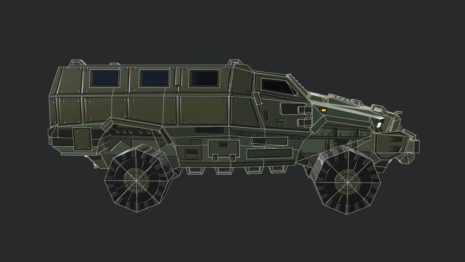 MRAP Armored Vehicle - 3D Model by PaburoVIII