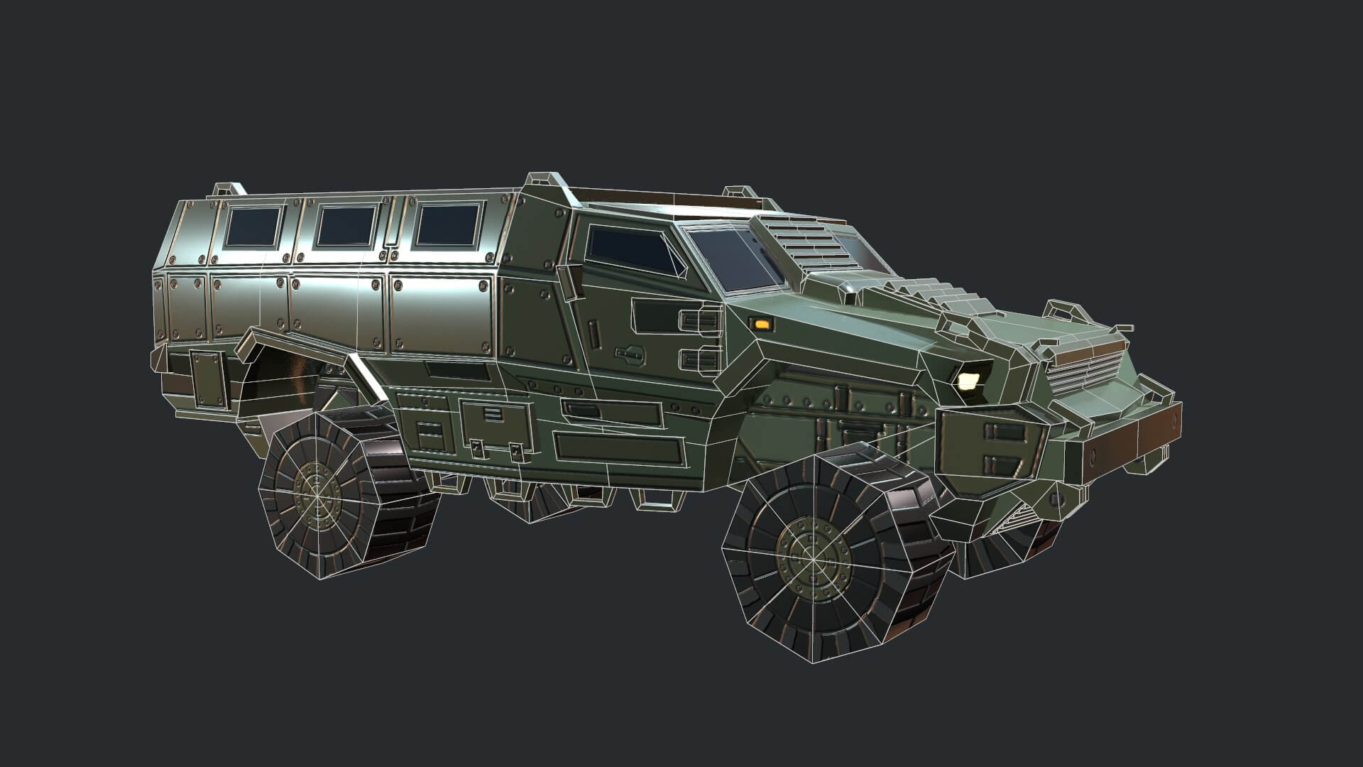 MRAP Armored Vehicle - 3D Model by PaburoVIII