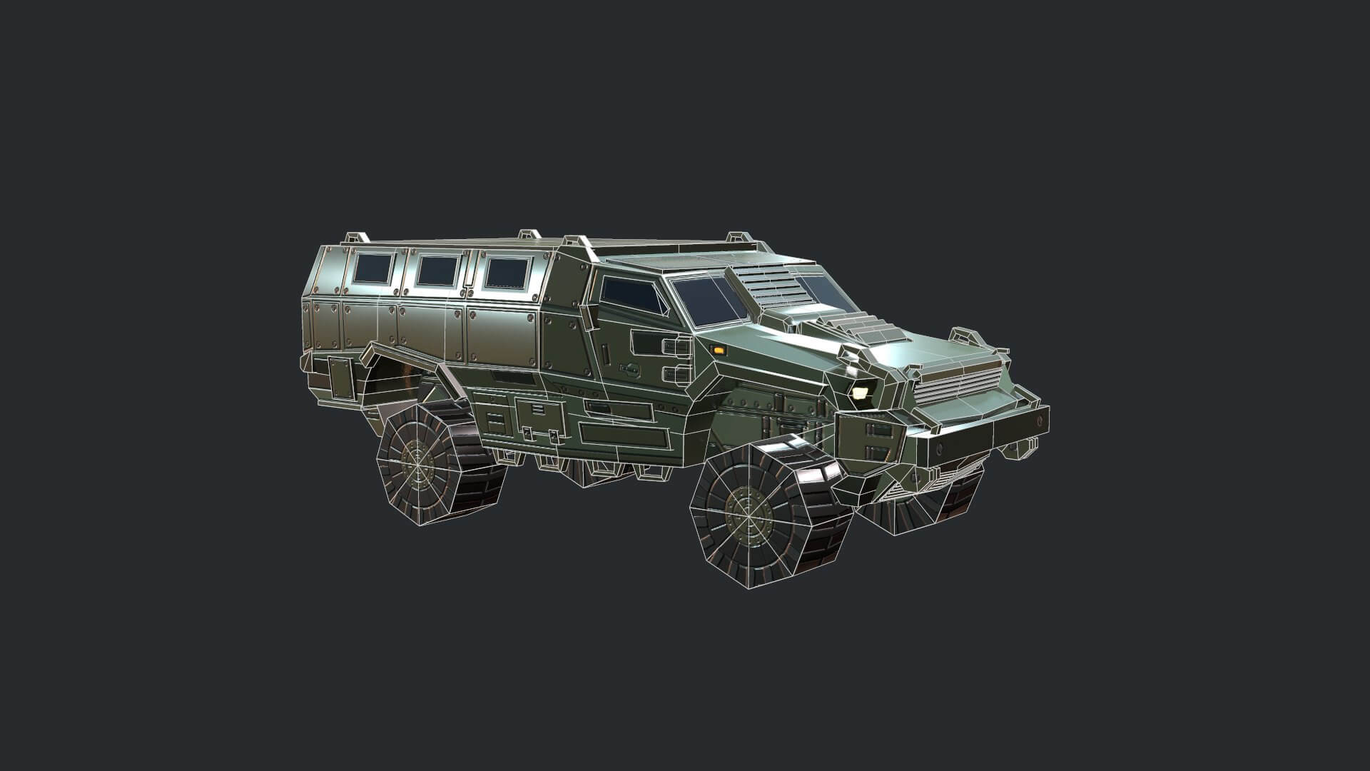 MRAP Armored Vehicle - 3D Model by PaburoVIII