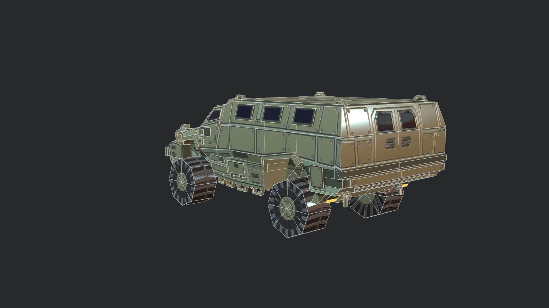 MRAP Armored Vehicle - 3D Model by PaburoVIII