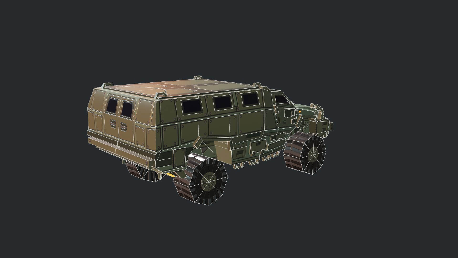 MRAP Armored Vehicle - 3D Model by PaburoVIII