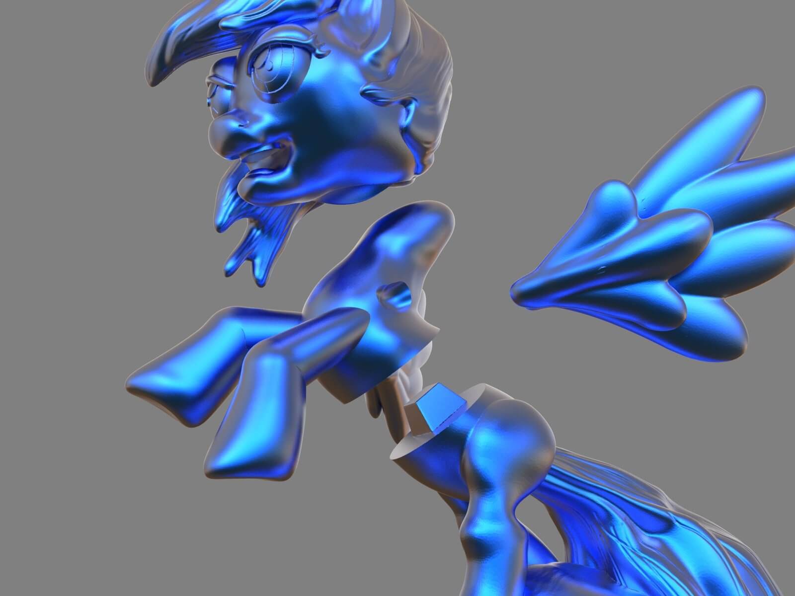 My Little Pony Rainbow Dash Sculpture - 3D Print Model by PaburoVIII