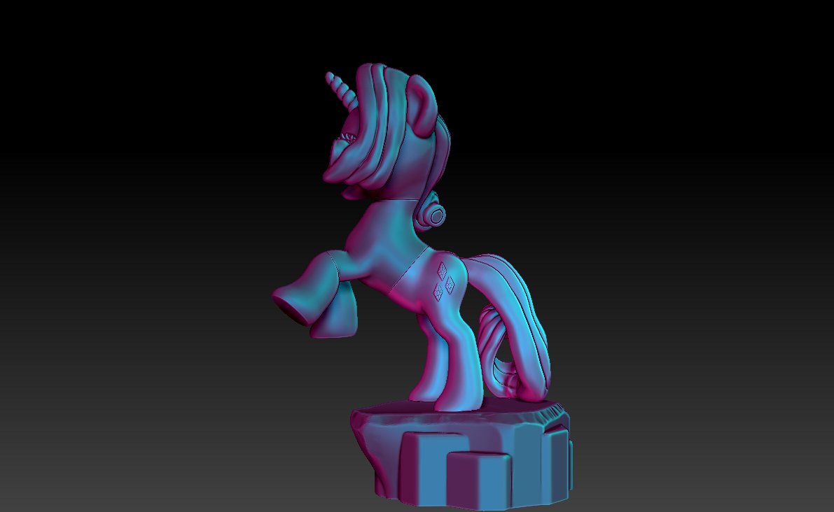 My Little Pony Unicorn Rarity - 3D Model by PaburoVIII