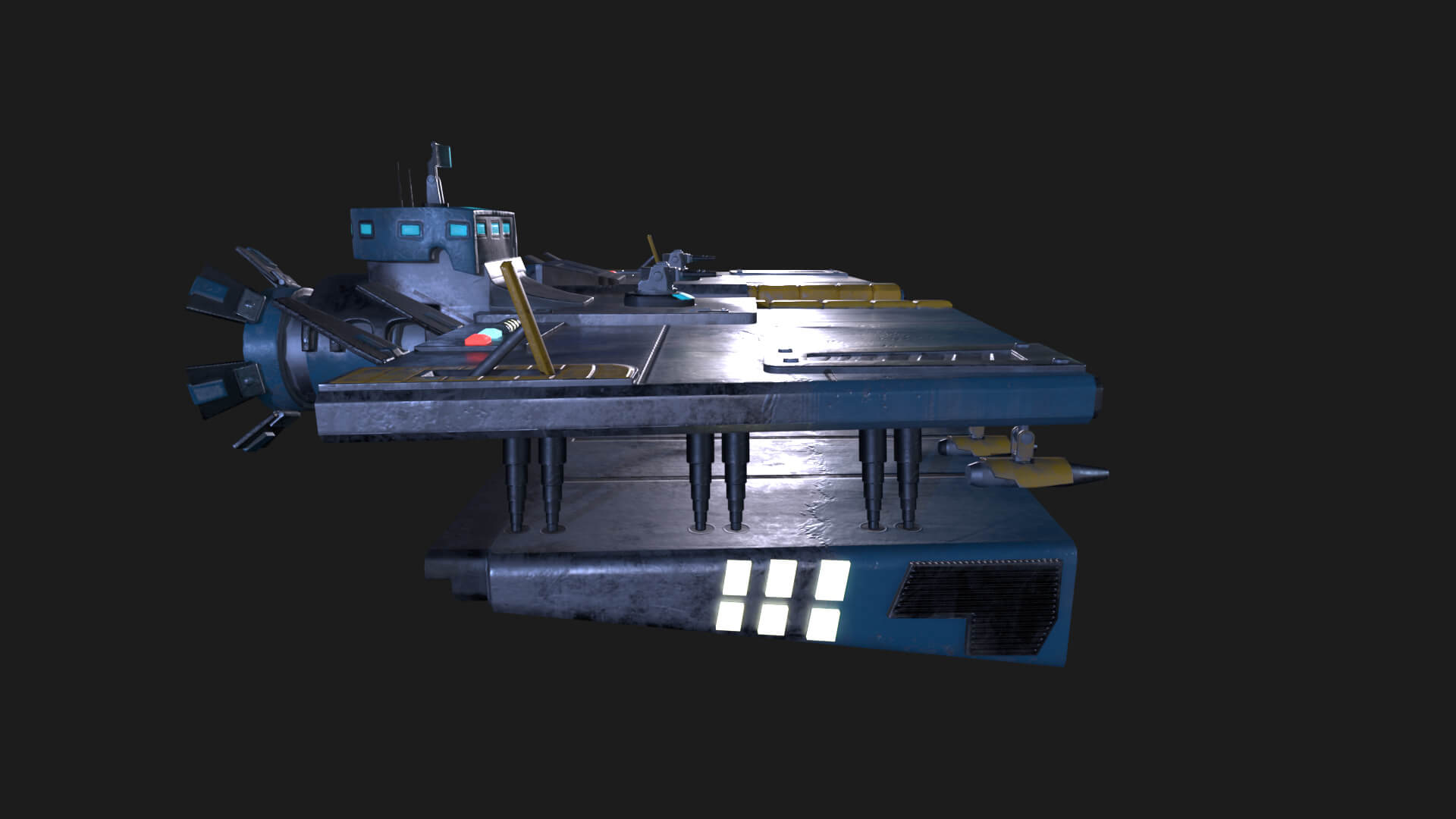 Pirate Rebel Spaceship - 3D Model by PaburoVIII