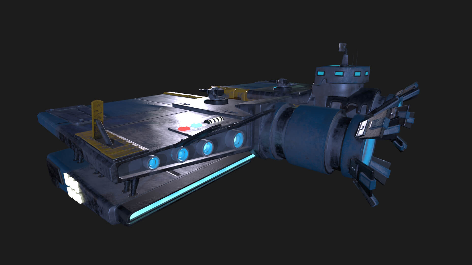 Pirate Rebel Spaceship - 3D Model by PaburoVIII