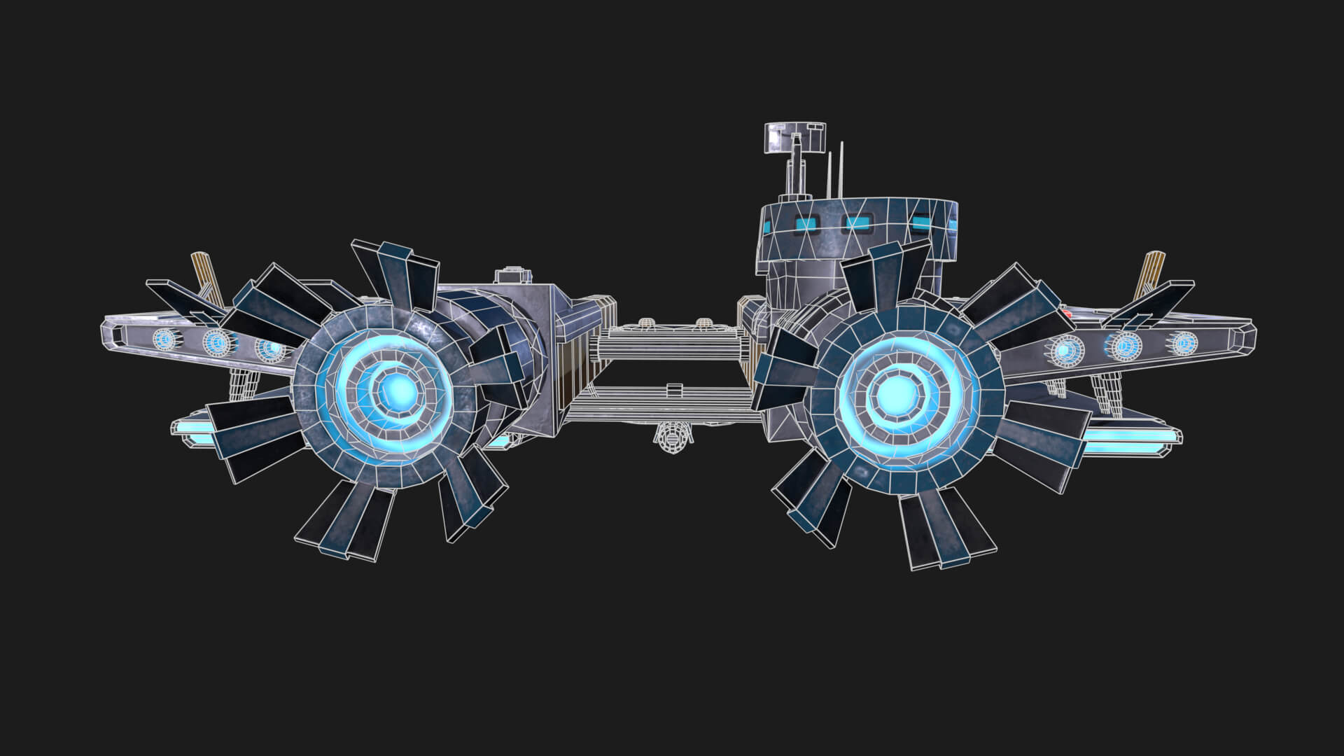 Pirate Rebel Spaceship - 3D Model by PaburoVIII
