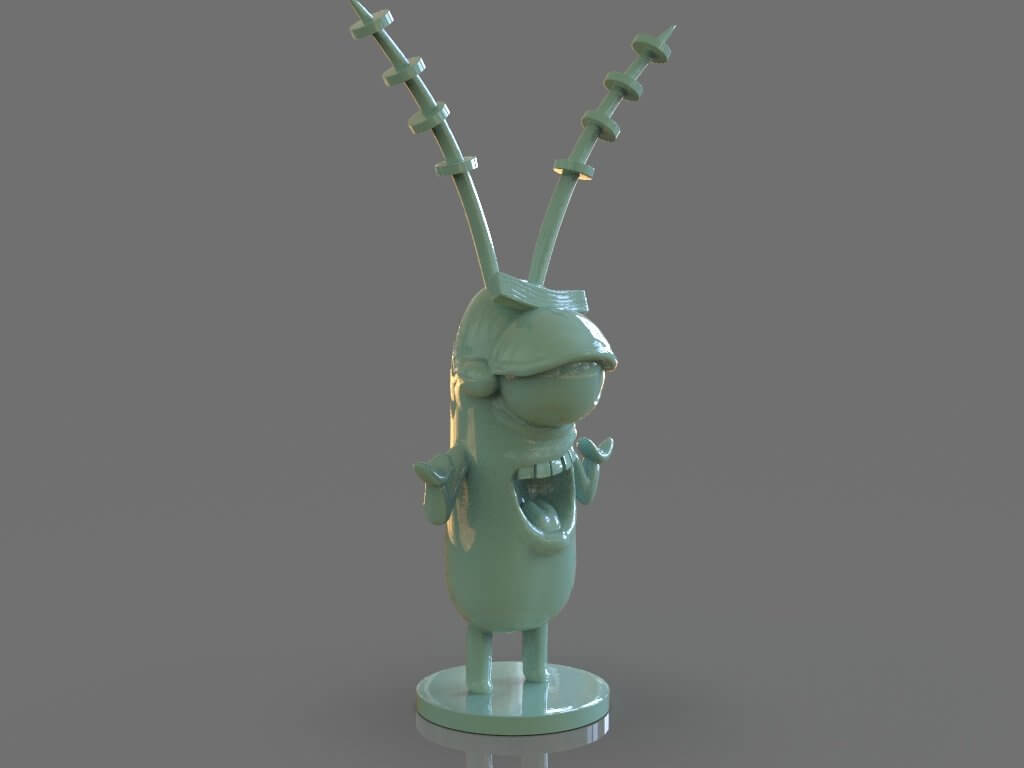 Plankton Arttoy - Free 3D Model by PaburoVIII