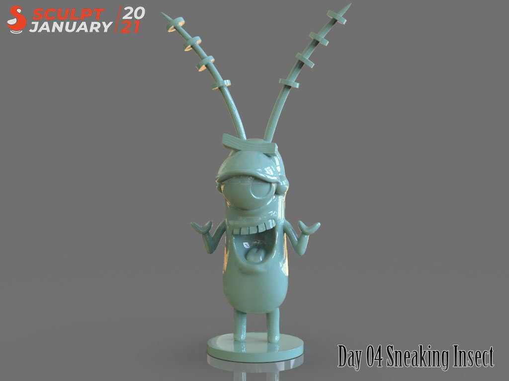 Plankton Arttoy - Free 3D Model by PaburoVIII